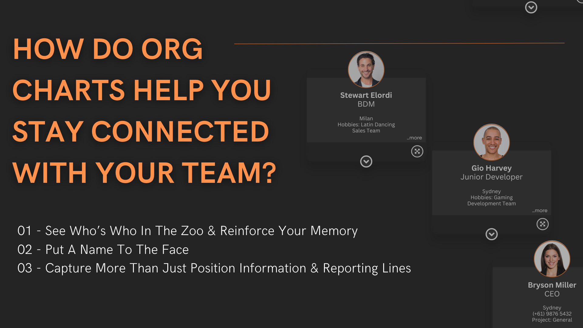 Stay Connected Through Your Org Chart: Putting Names to Faces